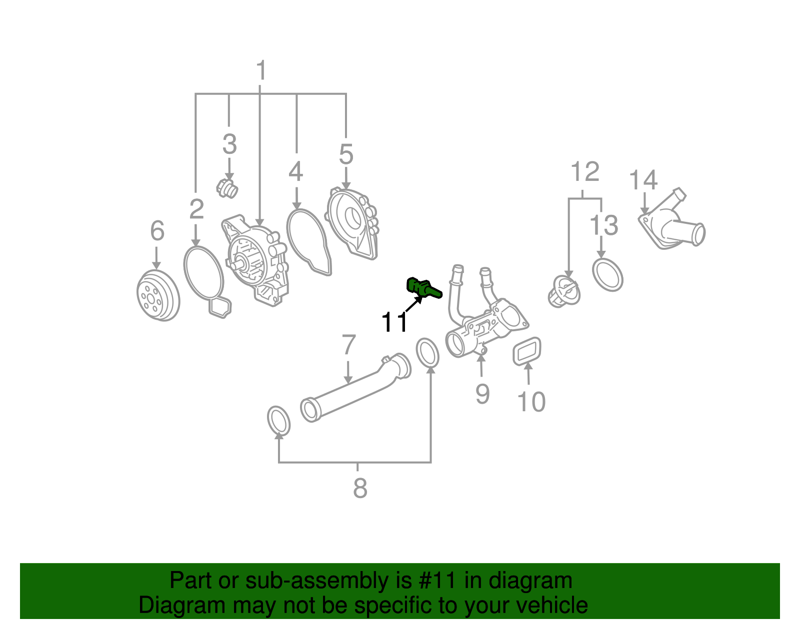 12608814 - Engine Coolant Temperature Sensor 1988-2024 GM | GMPartsNow