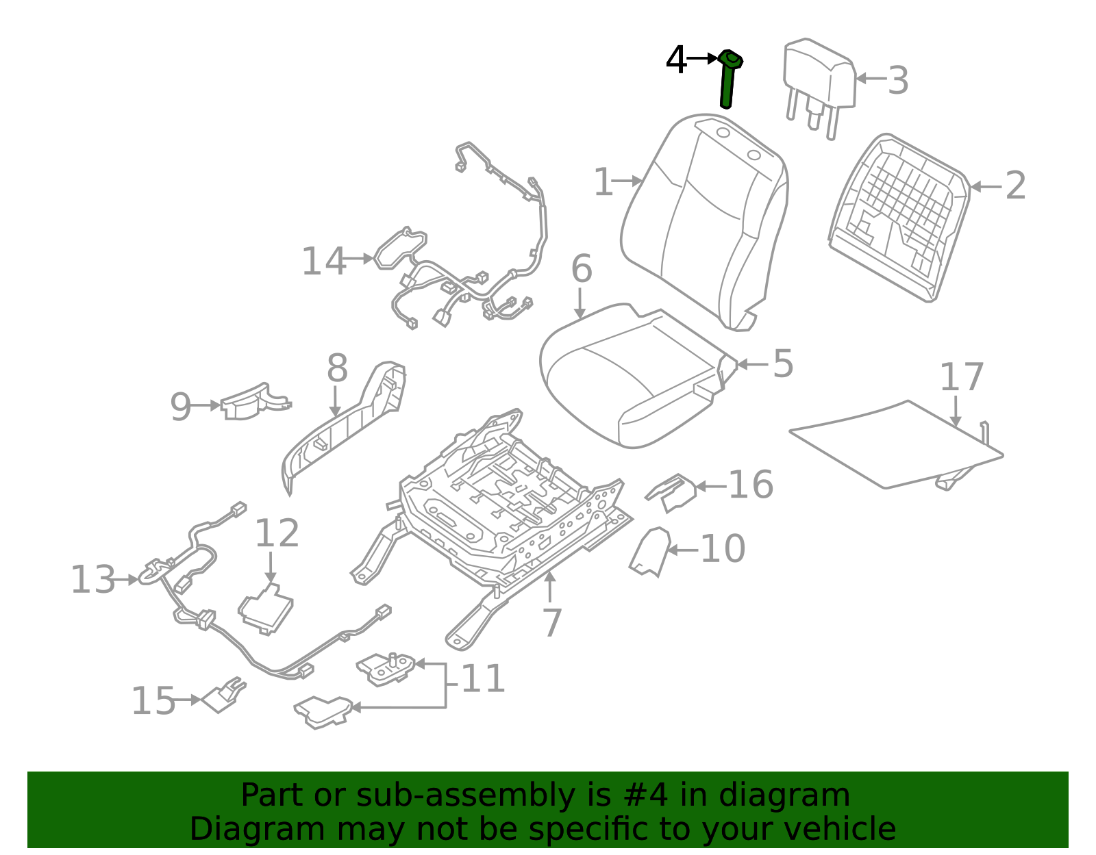 2015-2024 Nissan Murano Headrest Guide 87602-5AA0B | Team Nissan Inc.