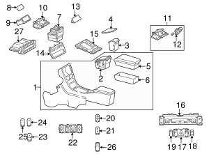 1998-2003 Mercedes-Benz Console Cup Holder 208-680-04-14 ...