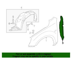 84126-F6000 - Insulator 2017-2020 Kia Cadenza | Kia.Parts Store