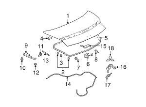 2007-2012 Mitsubishi Eclipse Lift Cylinder MN159045 | QuirkParts