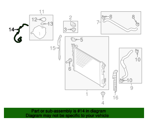 2014-2016 Kia Sportage Overflow Hose 25451 3W100 | TascaParts.com
