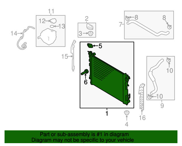 25310-2S650 - Radiator Assembly 2011-2016 Kia Sportage | Kia.Parts Store