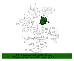 2007 GM Seat Back Frame 15791112 | QuirkParts