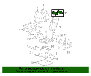 2007-2009 GM Light Titanium Rear Seat Head Restraint 20757999 | QuirkParts