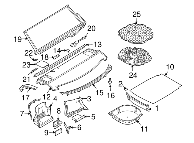 51-46-7-066-579 - Package Tray - 2004-2010 BMW | BMWPartsHub