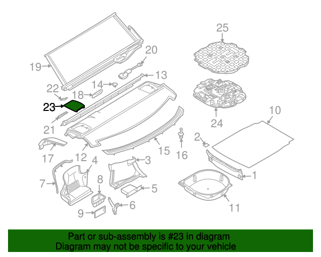 51-46-7-066-583 - Cover Loudspeaker 2004-2010 BMW | AutoNationParts.com