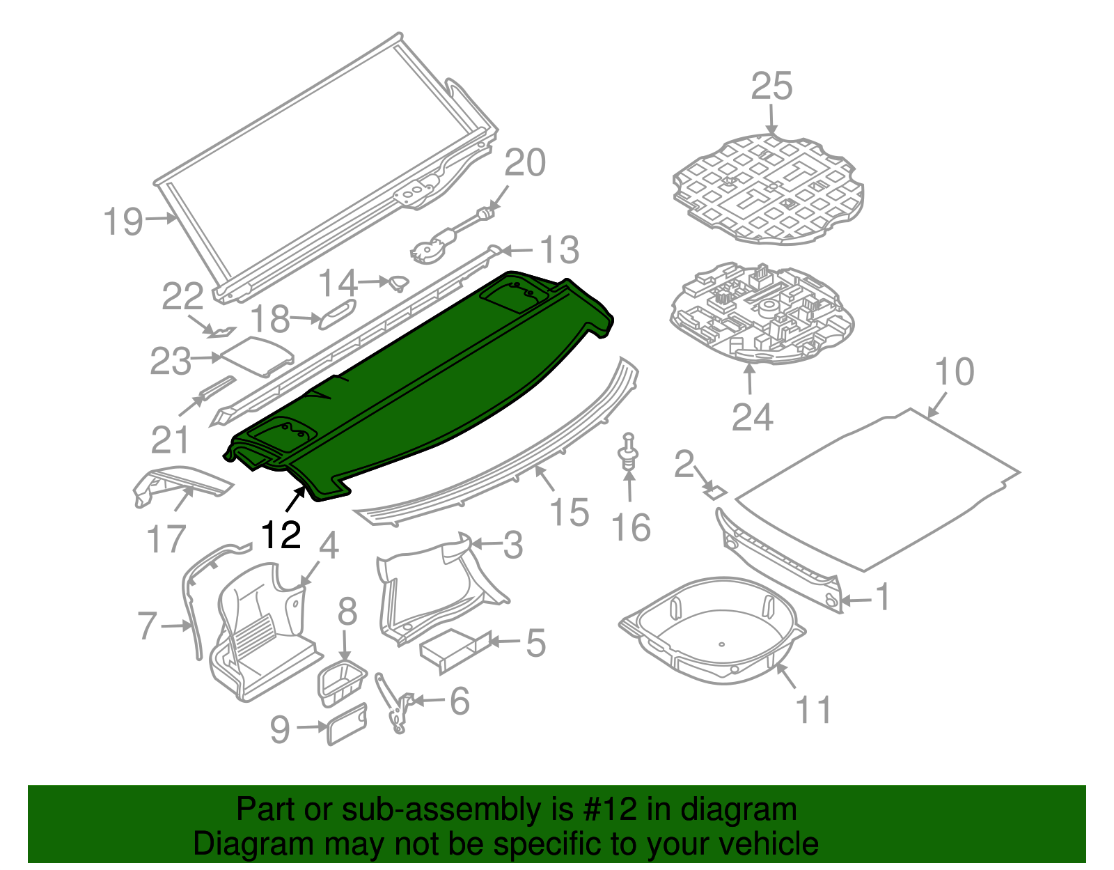 51-46-7-066-579 - Package Tray - 2004-2010 BMW | BMWPartsHub