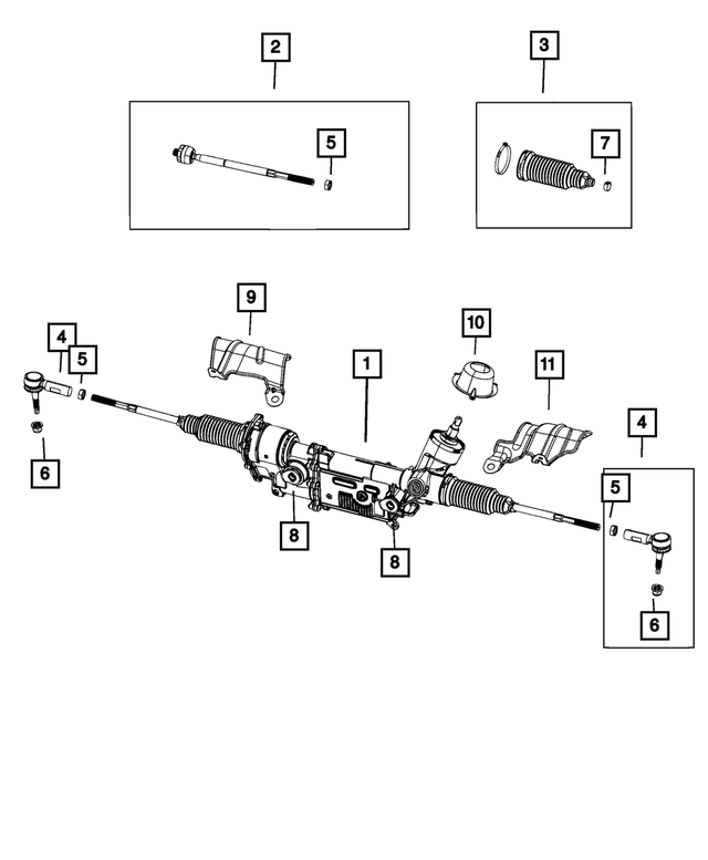 2016-2023 Mopar Rack And Pinion Gear 68593998AA | Mopar eStore