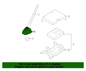 2007-2012 Hyundai Antenna Assembly 96250-0W100 | OEM Parts Online