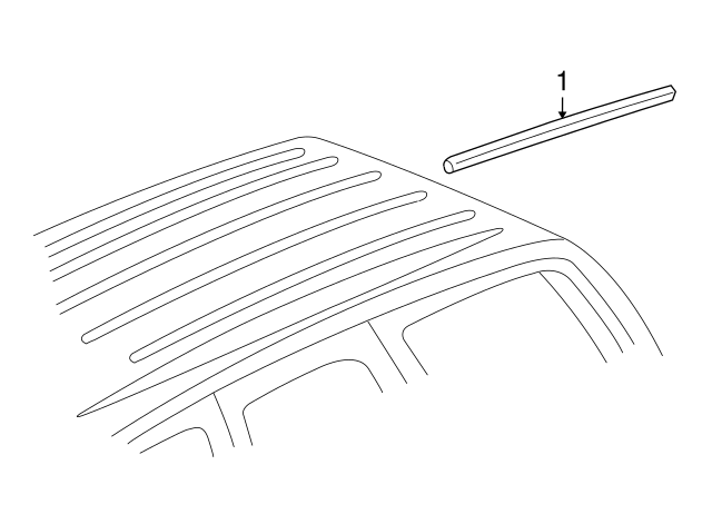1997-2014 GM Roof Panel Joint Finish Molding 22743310 | AutoNationParts.com