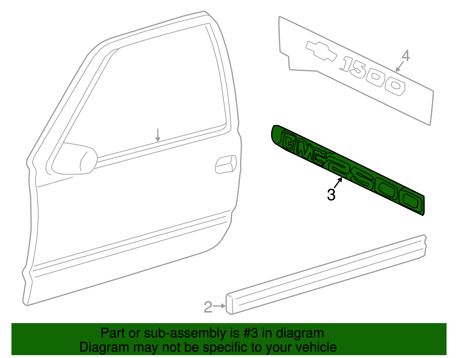15268796 - Front Side Door Vortec Max Emblem 2006-2009 GM | Gateway ...