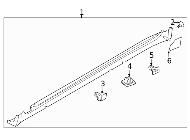87751-J6000 - Rocker Molding 2019-2020 Kia K900 | Kia.Parts Store