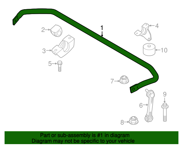 33506861457 - 2016-2022 BMW Stabilizer Bar (33-50-6-861-457) | BMW of ...