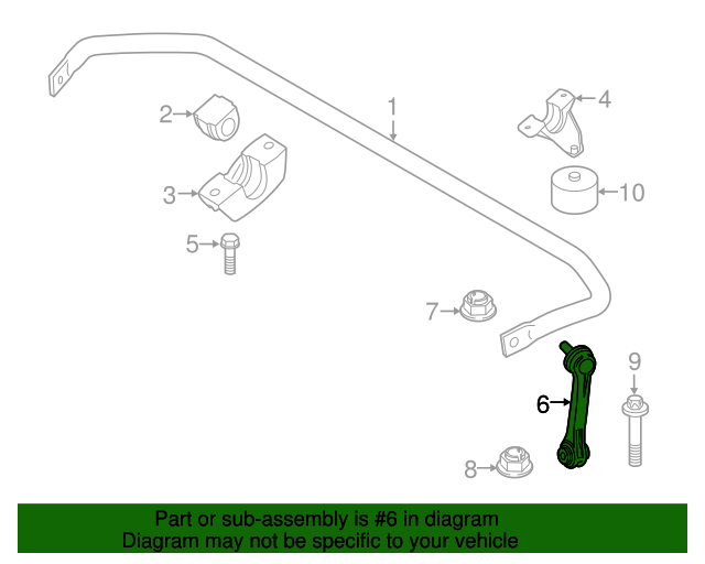 Genuine BMW 33-50-6-861-482 | Stabilizer Link | FREE Shipping on Most ...