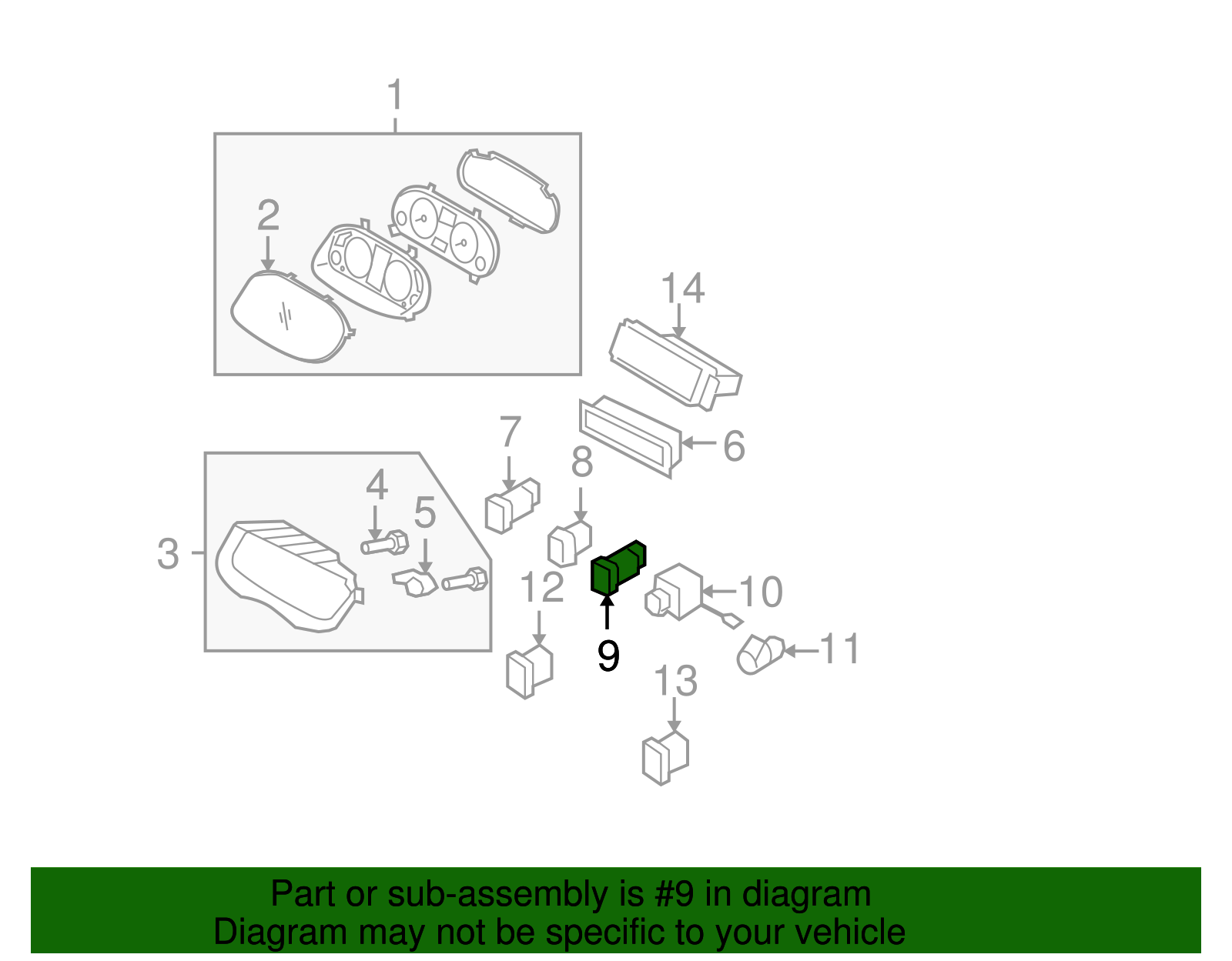2009-2011 Hyundai Azera Instrument Light Rheostat 93720-3L250-3G ...