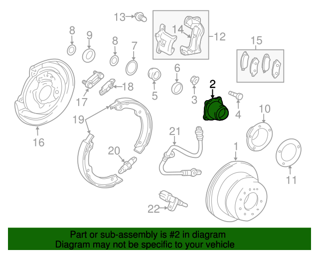 42450-60070 - Hub & Bearing Assembly - 2008-2011 2013-2020 Toyota Land ...