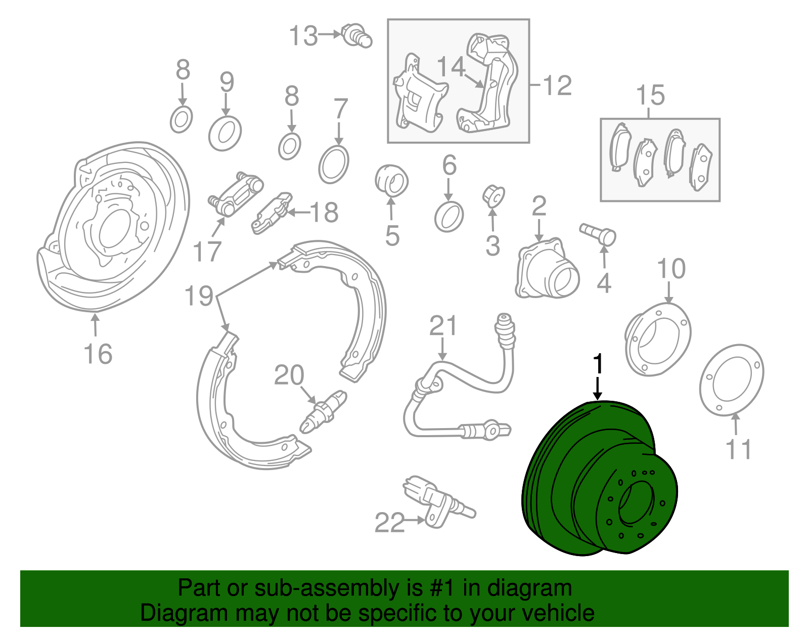 2008-2021 Toyota Land Cruiser Disc Brake Rotor (Rear) 42431-60290 ...