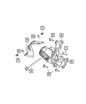 Jeep Wrangler Engine Mount Isolator (Left) - 52059943AE ...