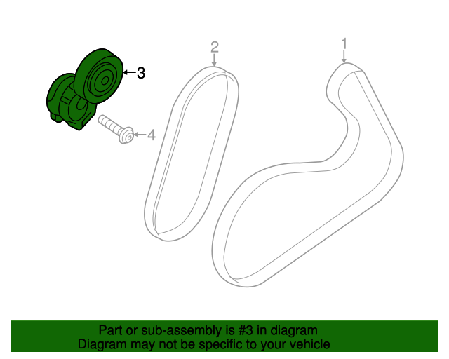 2012-2016 Volvo Accessory Drive Belt Tensioner Assembly 31258153 ...