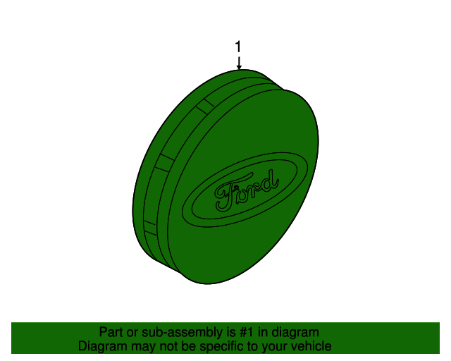 6F2Z-1130-B - Center Cap 2006-2019 Ford | Big 3 Auto Parts