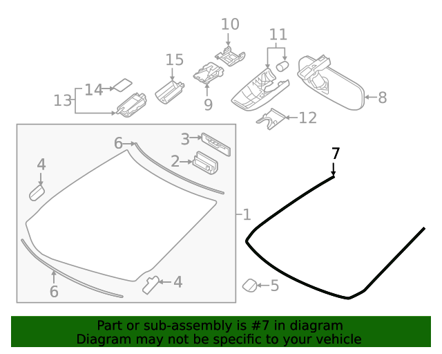 2018-2022 Lexus Windshield Seal 56117-50130 | AutoNationParts.com