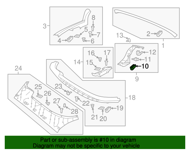 2014-2019 Porsche 911 Side Trim Retainer Clip 999-911-492-40 | OEM ...