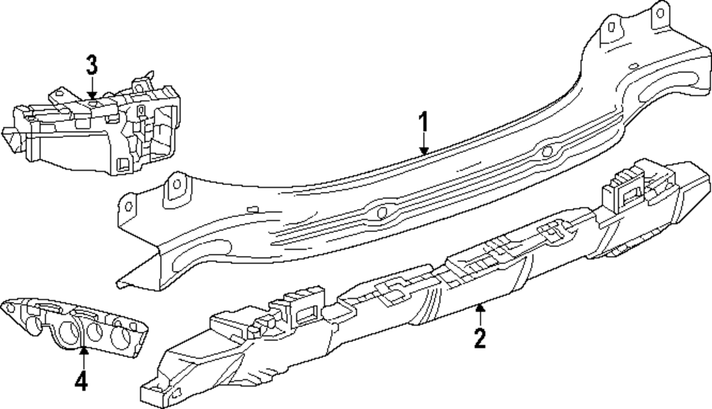 2024-2025 Chevrolet Trax (Replaced by 60006543) Impact Bar 60009245 GM ...