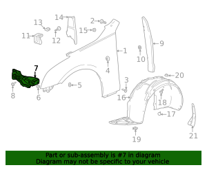 2020-2023 Cadillac CT4 Passenger Side Fender Front Brace 84815811 GM ...