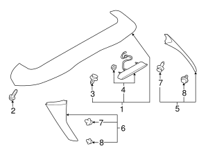 2018-2023 Subaru Crosstrek Spoiler 96031FL001NN | Subaru Parts Exchange