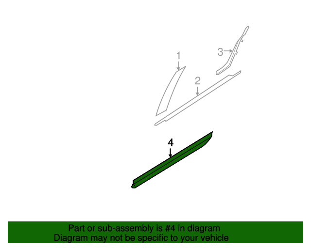 80871-8S580 - Body Side Molding 2004-2015 Nissan TITAN | Nissan Parts ...