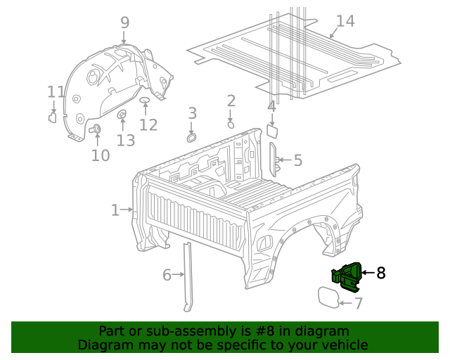 2020-2024 Chevrolet Fuel Tank Filler Pipe Housing 84749790 GM ...