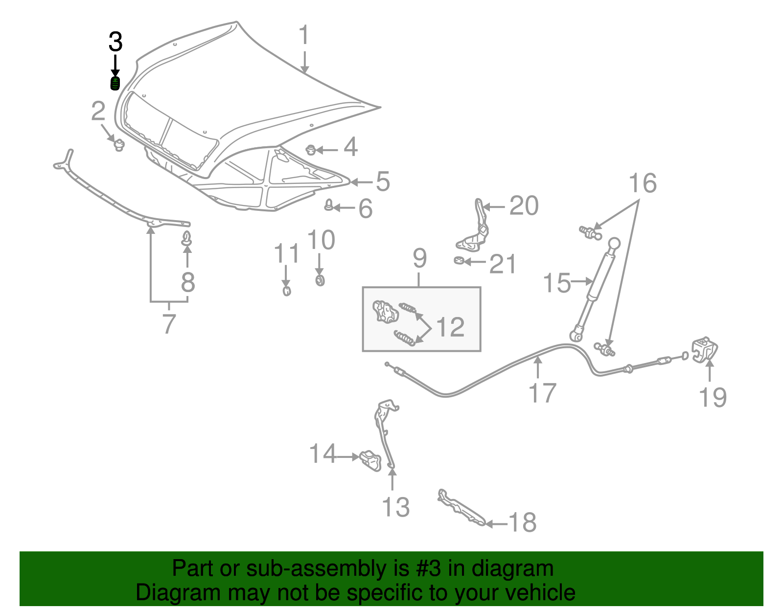 90541-15014 - 1993-2006 Lexus - Hood Bumper | My L Parts