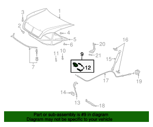 2001-2006 Lexus LS430 Hood Latch 53510-50080 | AutoNationParts.com