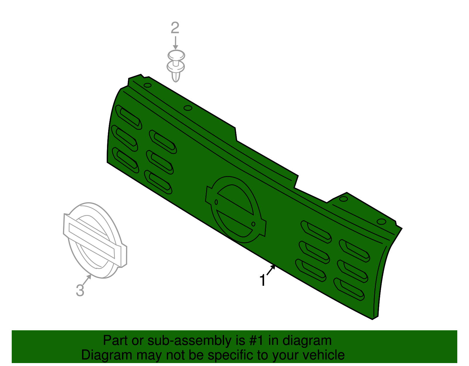 2009-2014 Nissan Cube Grille 62070-1FA0A | My Nissan Part