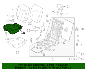 83A-885-406-N-PLM - Seat Cushion Cover 2019-2024 Audi Q3 ...