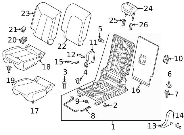 83A-885-406-N-PLM - Seat Cushion Cover 2019-2024 Audi Q3 ...