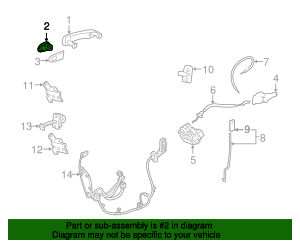 2016-2021 GM Front Passenger Side Door Lock Cylinder Cap 13597112 ...