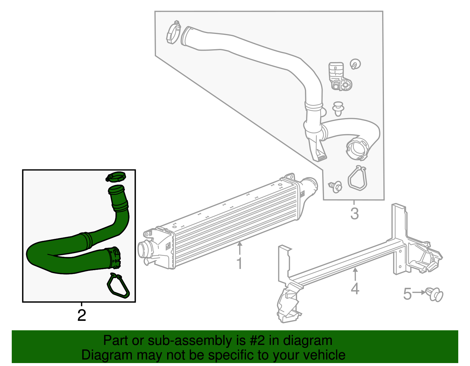 2015-2021 GM Intercooler Inlet Air Hose 94516223 GM | GMPartsDirect.com