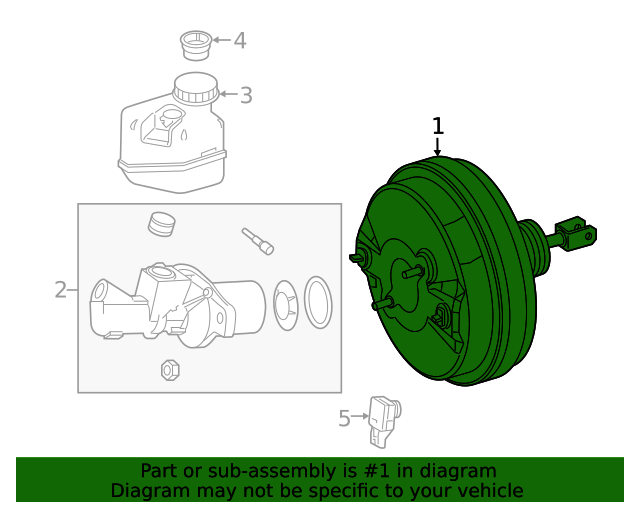 222-430-01-00 - Power Brake Booster 2018-2020 Mercedes-Benz | Mercedes ...