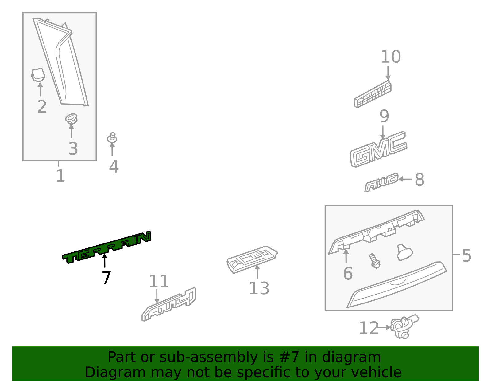 2022-2024 GMC Terrain Nameplate 84974778 | GM Parts Center