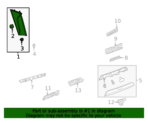 2018-2024 GMC Terrain Black Driver Side Liftgate Side Aero Applique ...