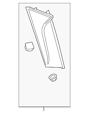 2018-2024 GMC Terrain Black Passenger Side Liftgate Side Aero Applique ...