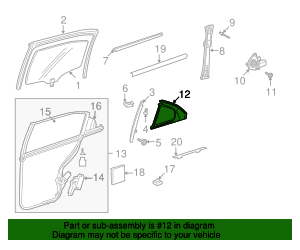 221-730-24-20 - Fixed Glass 2007-2013 Mercedes-Benz | Mercedes-Benz USA ...