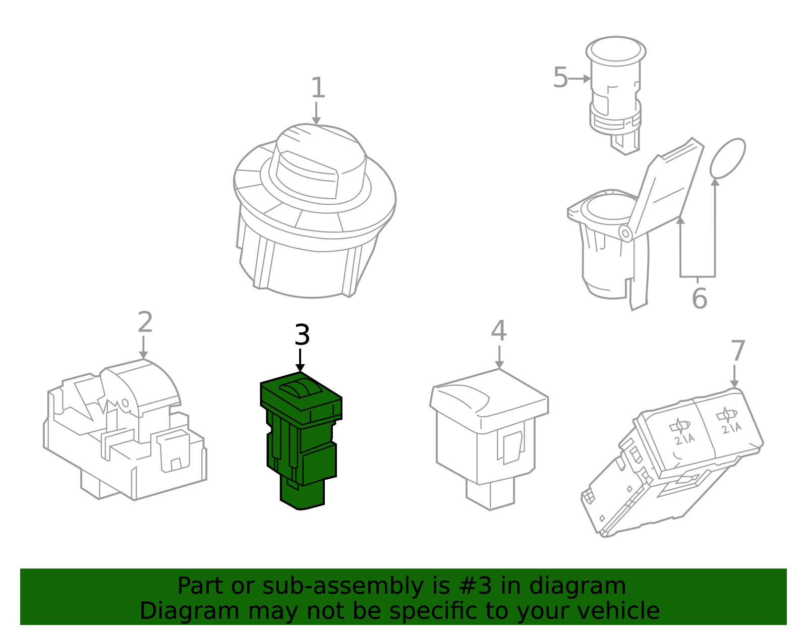 Genuine Toyota Seat Heater Switch part# 84751-35110 for 2010-2015 ...