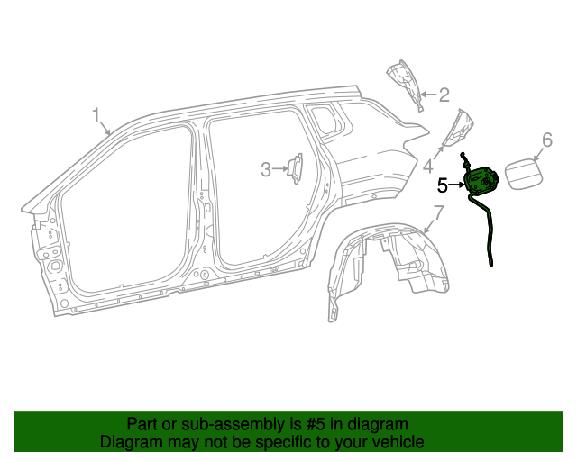 2017-2020 Jeep Compass Fuel Pocket 55112780AA | TascaParts.com