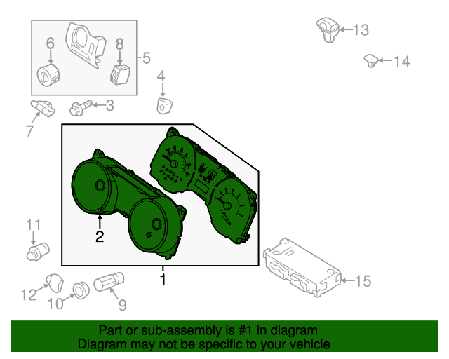 Genuine OEM Ford Part - Instrument Cluster AR3Z-10849-EB | Genuine OEM ...