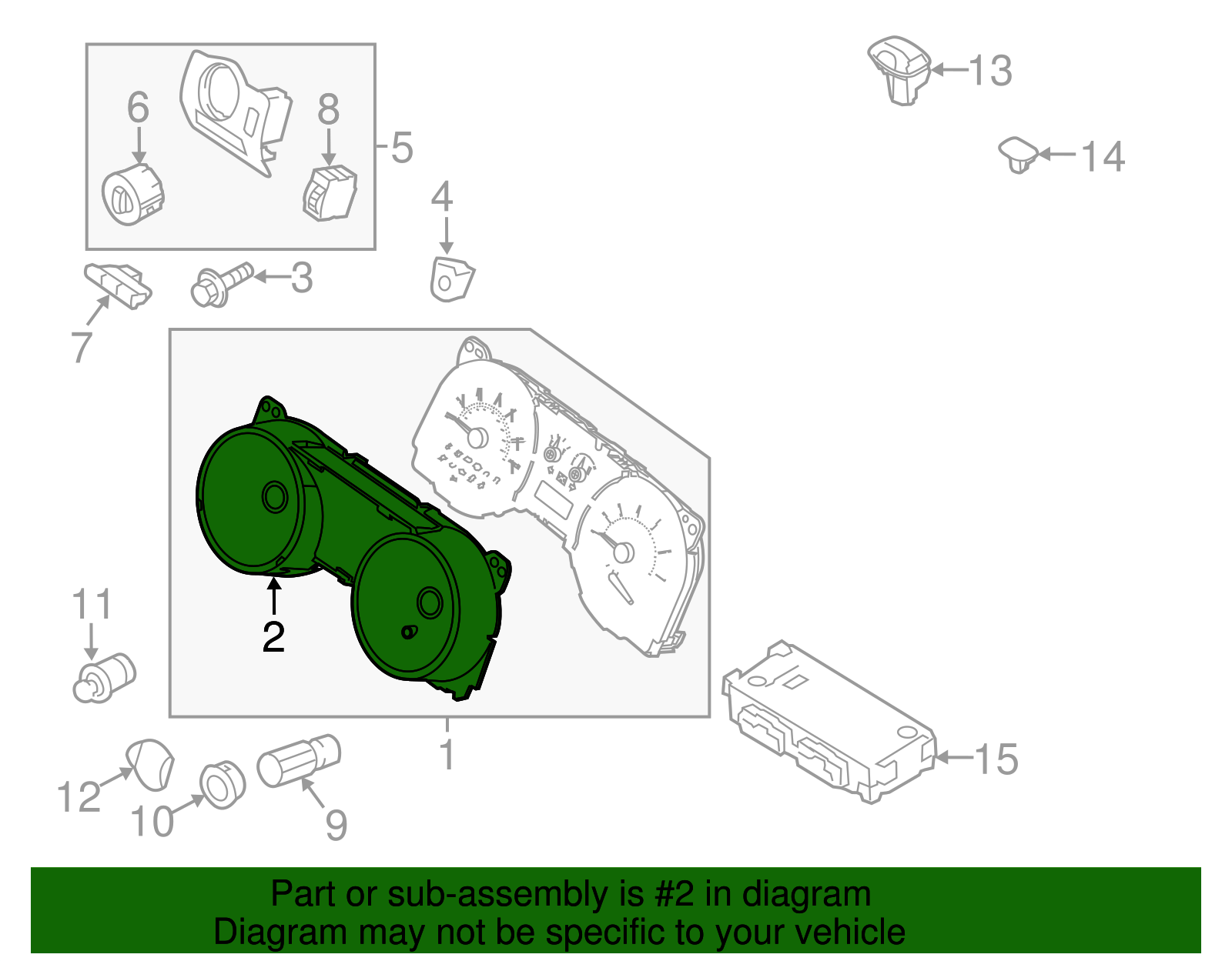 2013-2014 Ford Mustang Cluster Lens DR3Z-10890-B | Ford OEM Parts Online