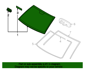 Toyota OEM Windshield Part# 56101-52370 | OEM Vehicle Parts