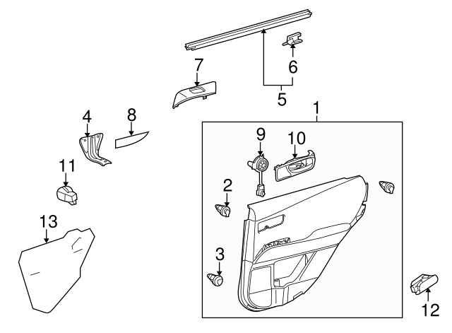 2010-2015 Lexus Door Water Deflector 67842-0E050 | AutoNationParts.com